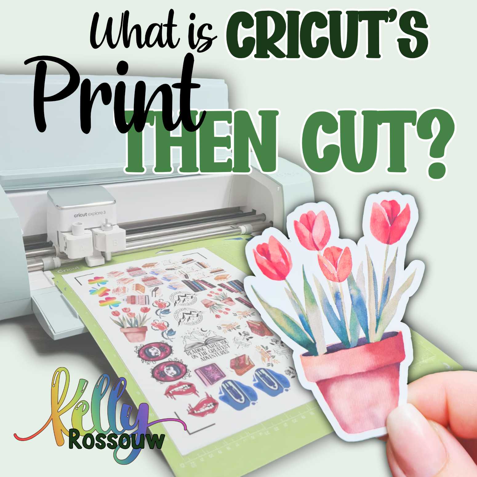 What is Cricut's Print Then Cut? - Cricut Tutorials by Kelly Rossouw
